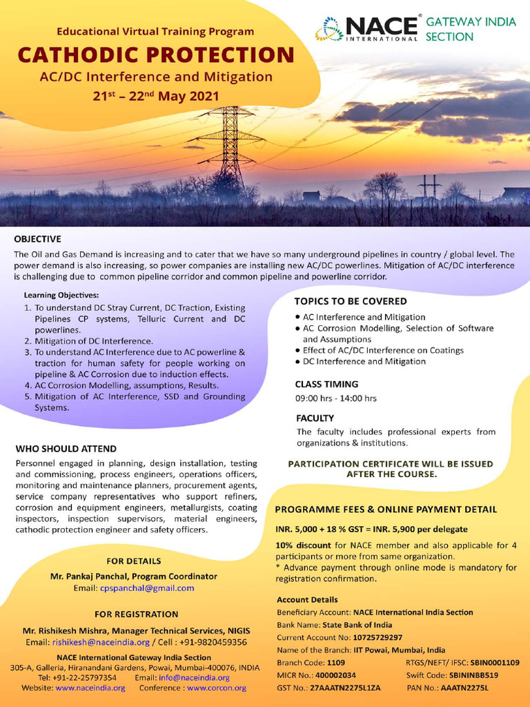 Handout - Cathodic Protection - AC DC Interference and Mitigation | PDF ...