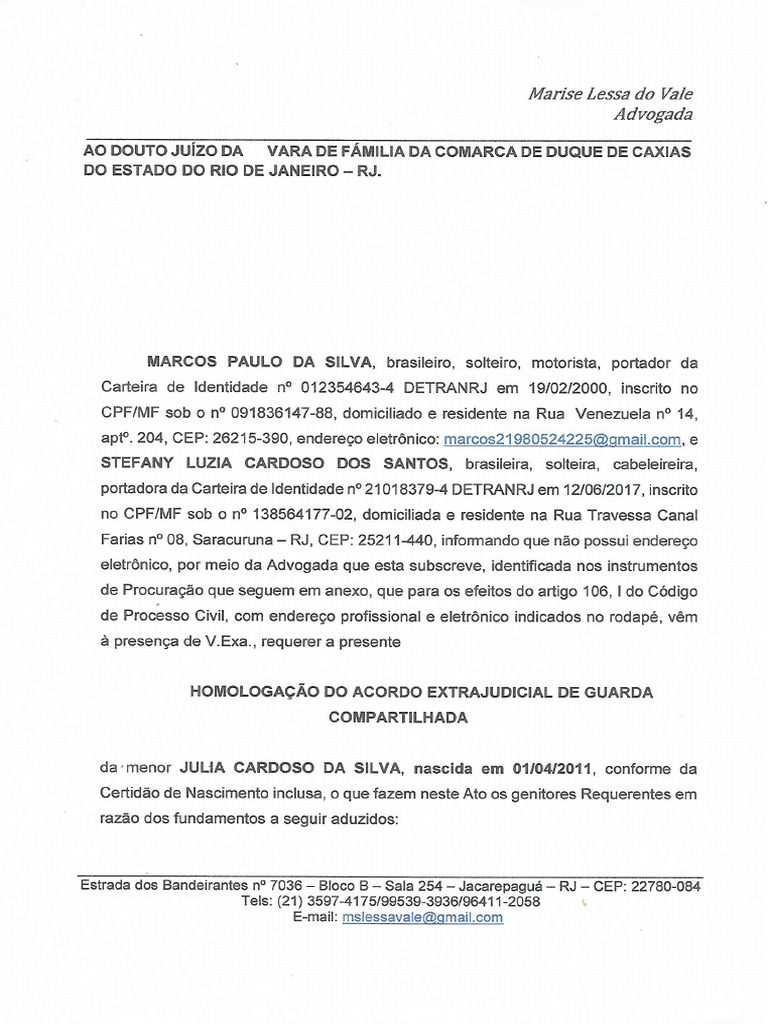 Guarda Compartilhada (Julia) | PDF