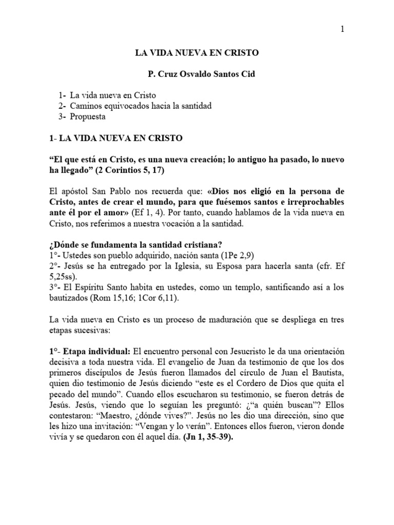 La Vida Nueva en Cristo | Descargar gratis PDF | Jesús | Amor
