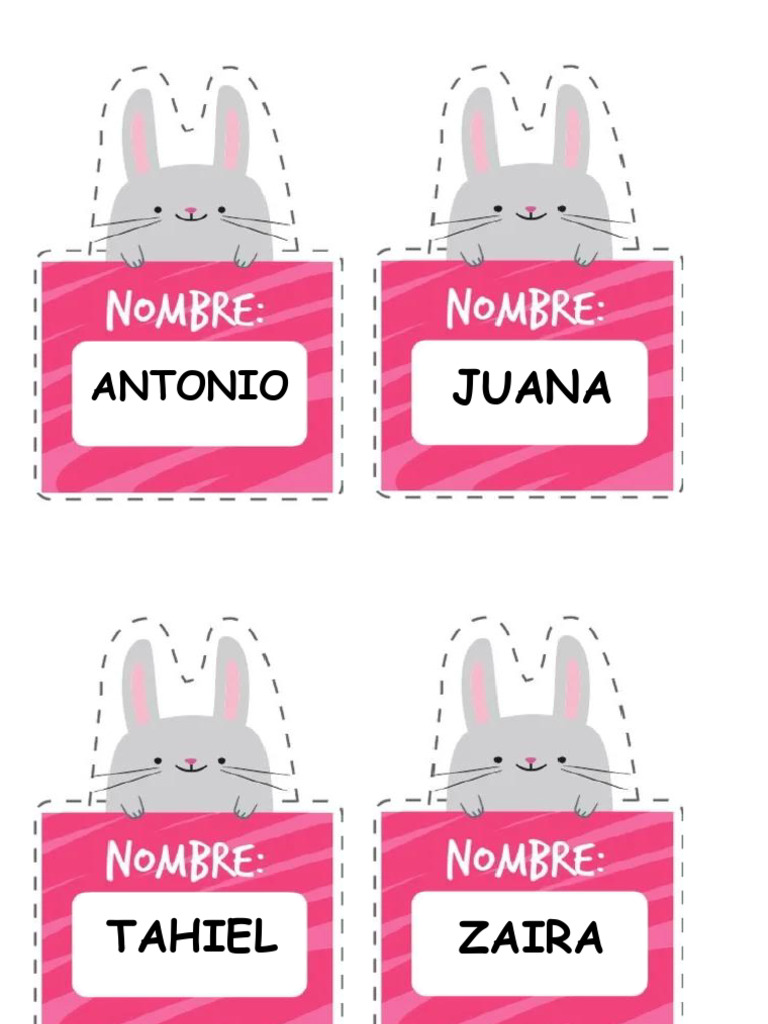 Distintivos de nombres para imprimir | PDF