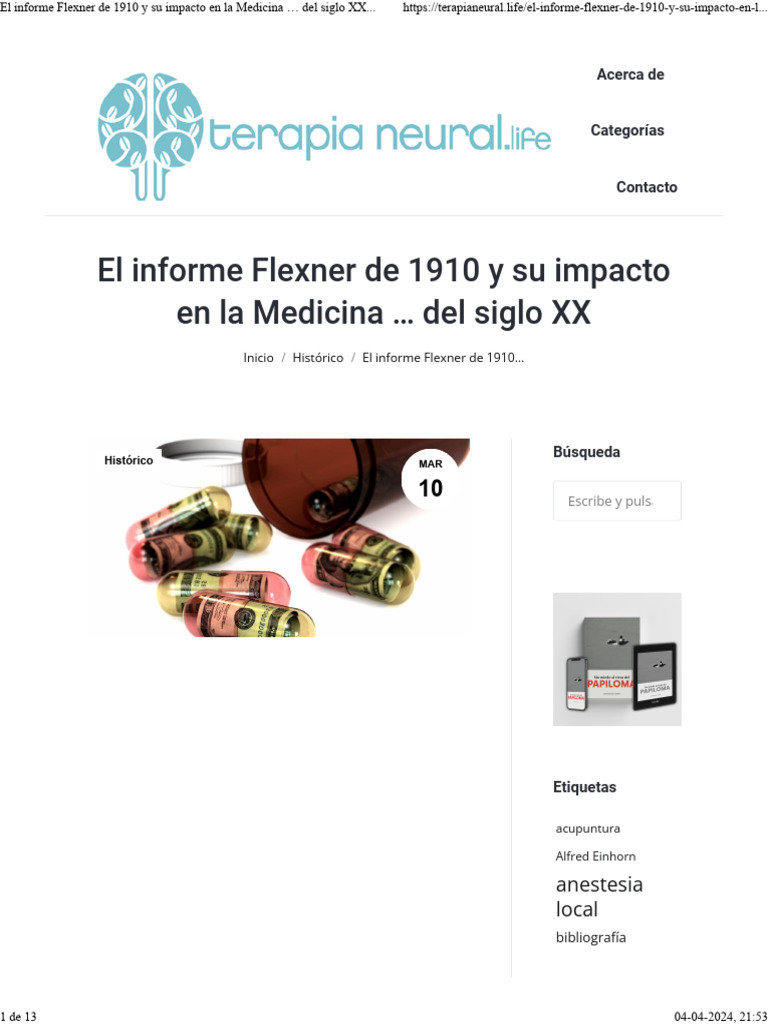 El Informe Flexner de 1910 y Su Impacto en La Medicina Del Siglo XX ...