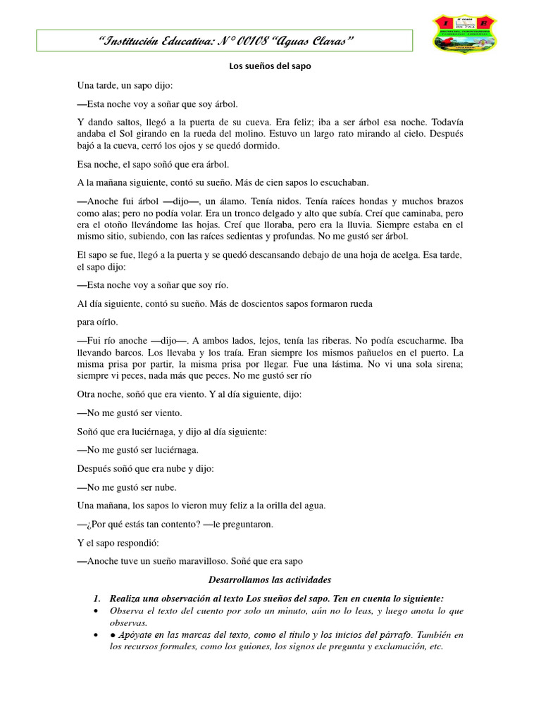 Los Sueños Del Sapo Pdf