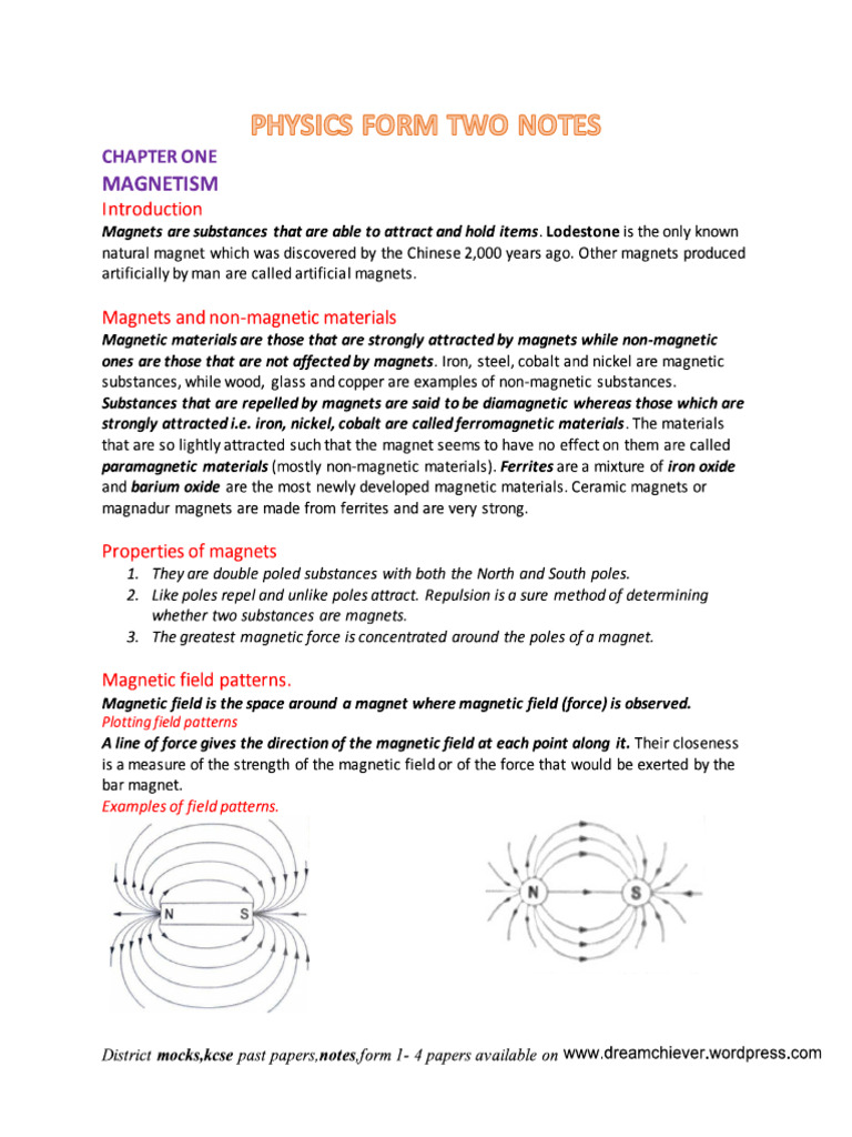Physics Form 1 Notes | PDF Physics Form 1 Notes | PDF