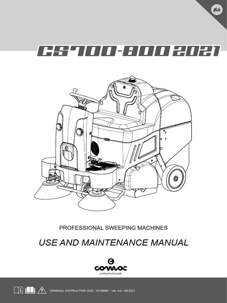 Use and Maintenance Comac Cs700 Cs800 2021 Sweeper | Download Free PDF | Manual Transmission