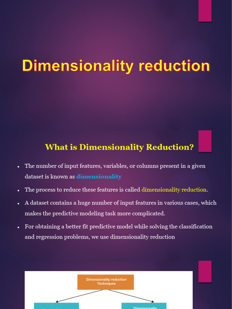 3.1 Dimensionality Reduction | PDF | Principal Component Analysis ...