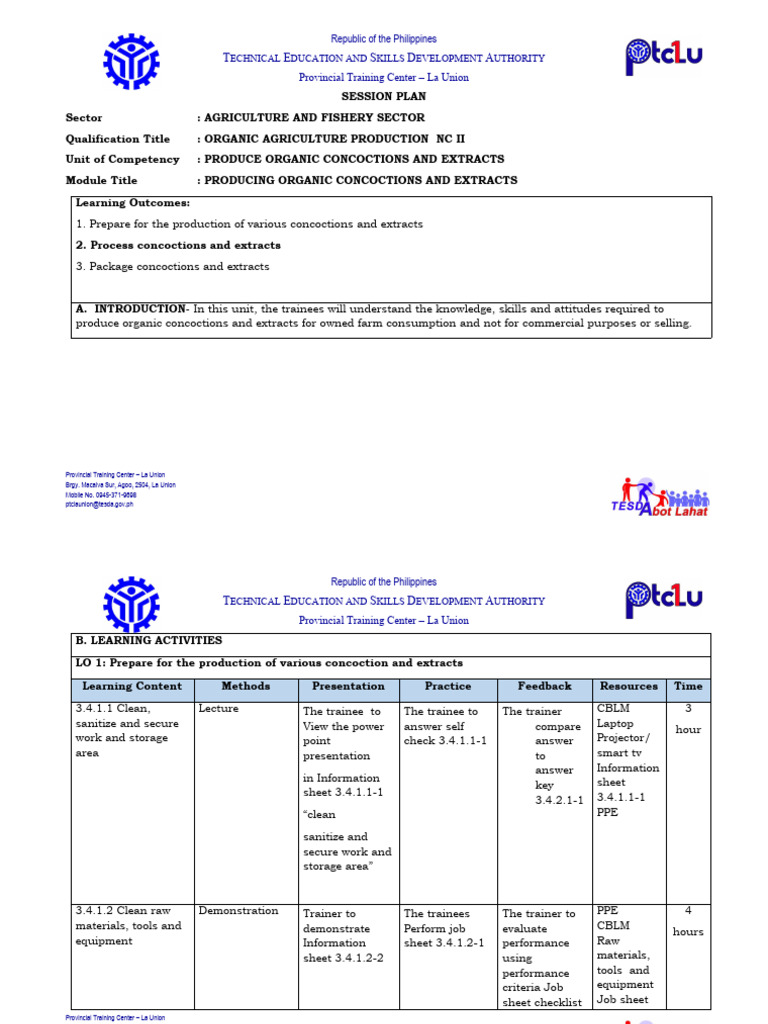 Session Plan | PDF | Vocational Education