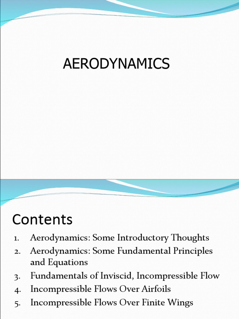 Aerodynamics المحاضرة الثالثة | PDF | Fluid Dynamics | Aerodynamics