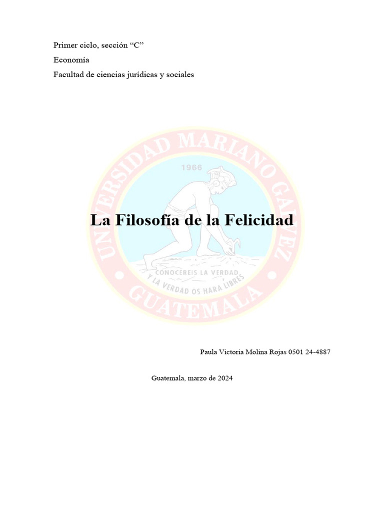 La Filosofía de La Felicidad | PDF