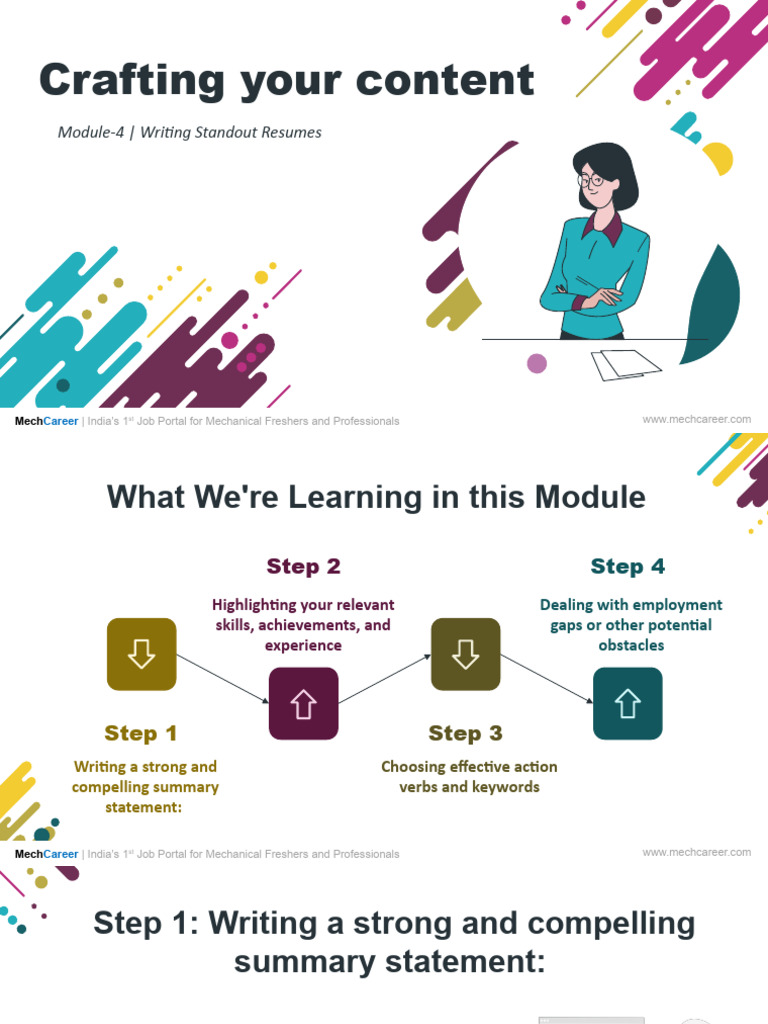 Writing Standout Resumes-Module-4 Final | PDF | Résumé | Sales