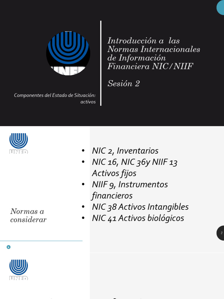 NIC NIIF Sesión 2 | PDF | normas internacionales de INFORMACION FINANCIERA | Mercado (economía)