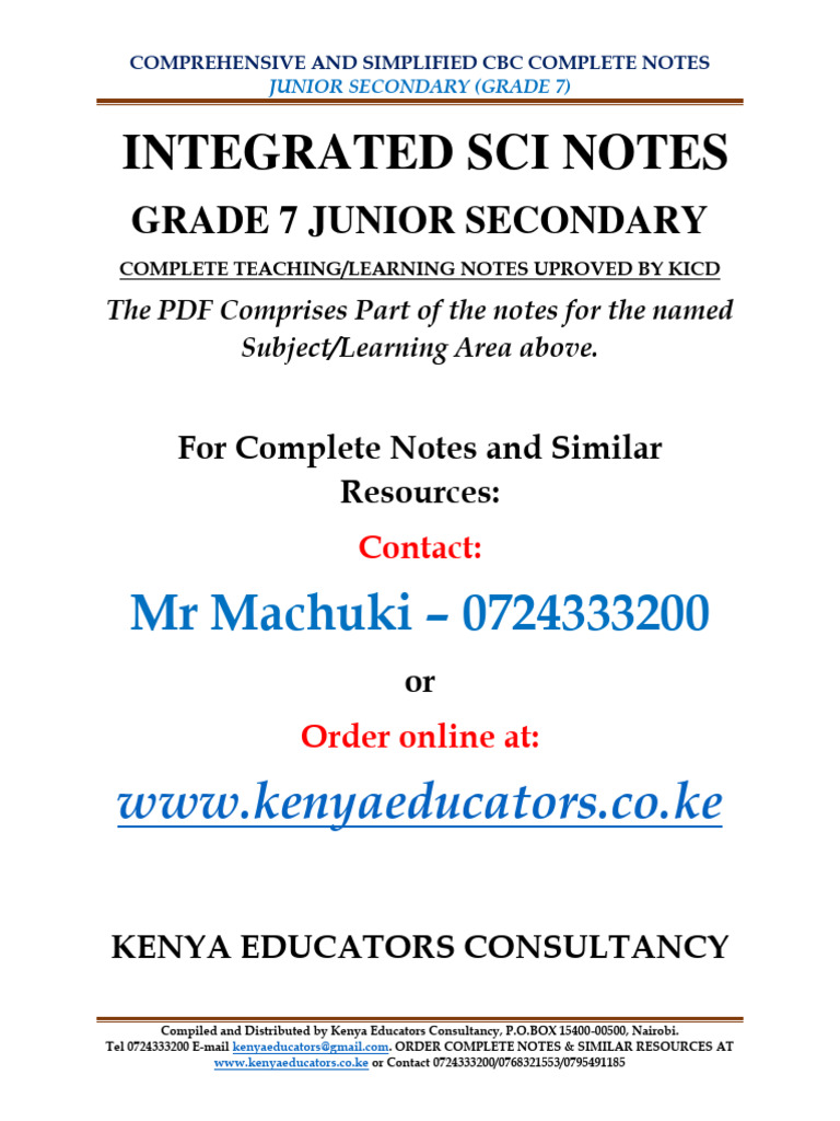 Grade 7 Integradted Sci Notes | PDF