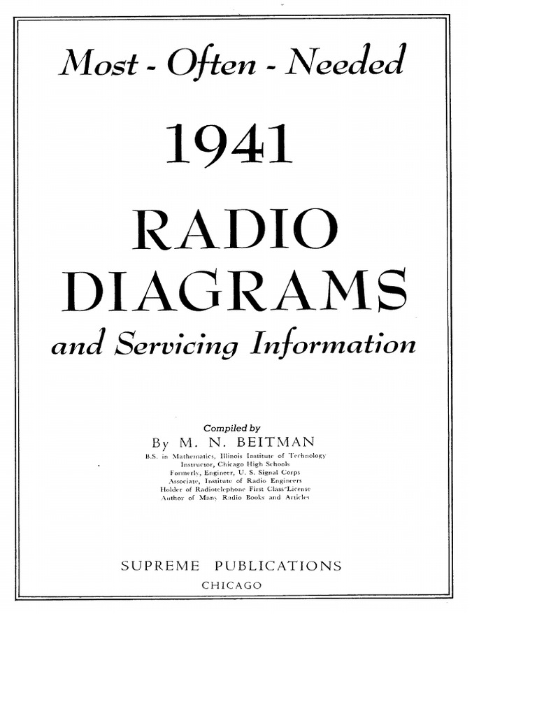 Radio Diagrams 1941 | PDF