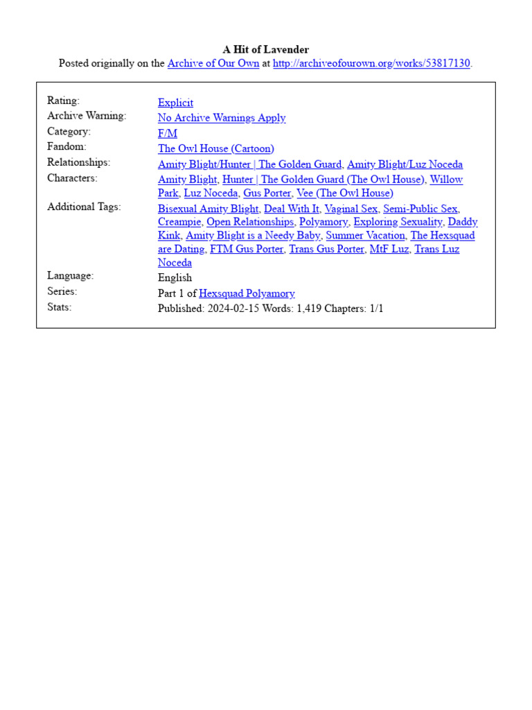 A Hit of Lavender | PDF
