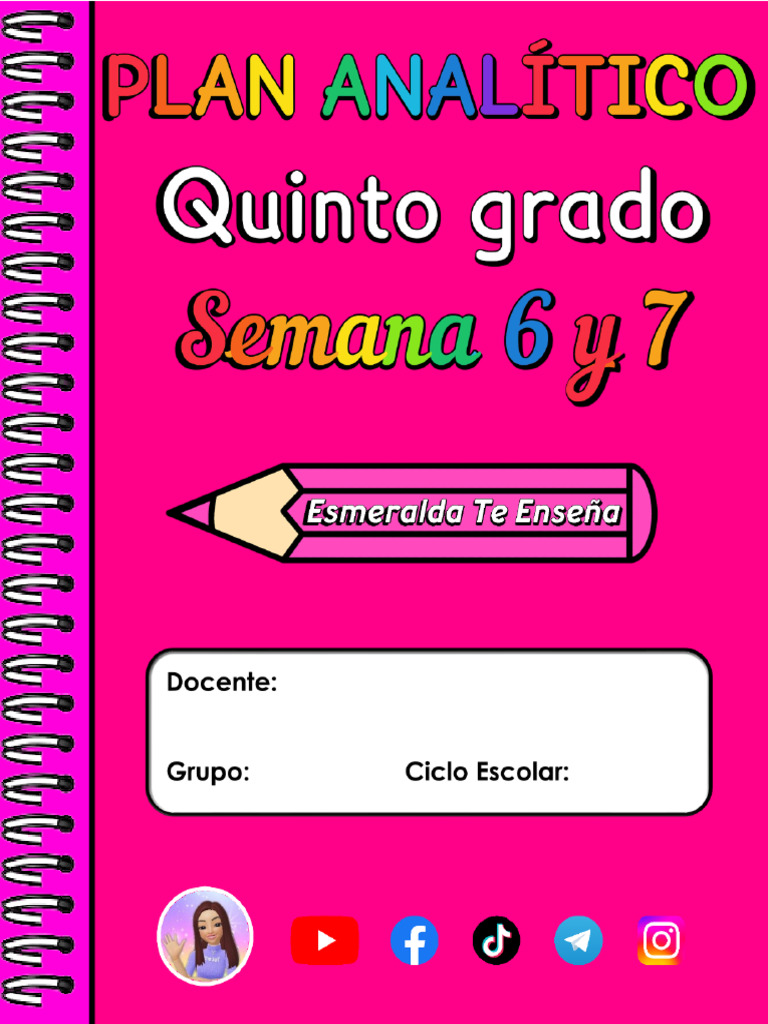 ?⚡5° S6-S7 - PLAN ANALÍTICO ? Esmeralda Te Enseña ?⚡ | PDF | Alimentos | gordo
