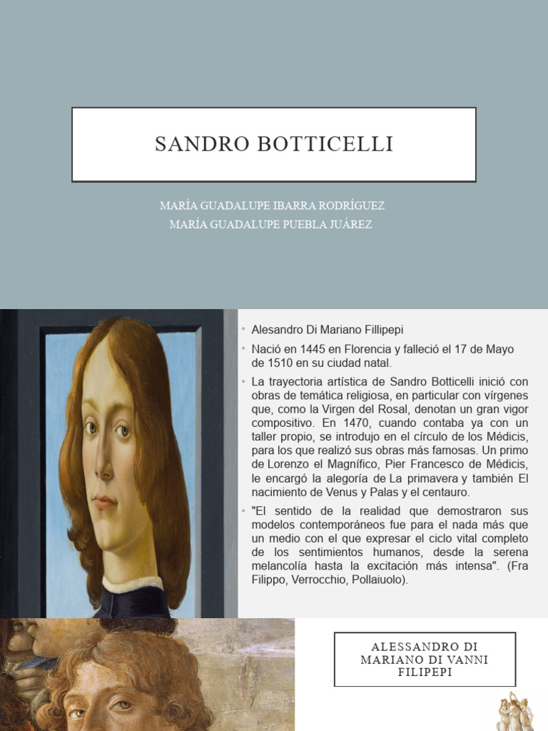 Obras Maestras de Botticelli | PDF