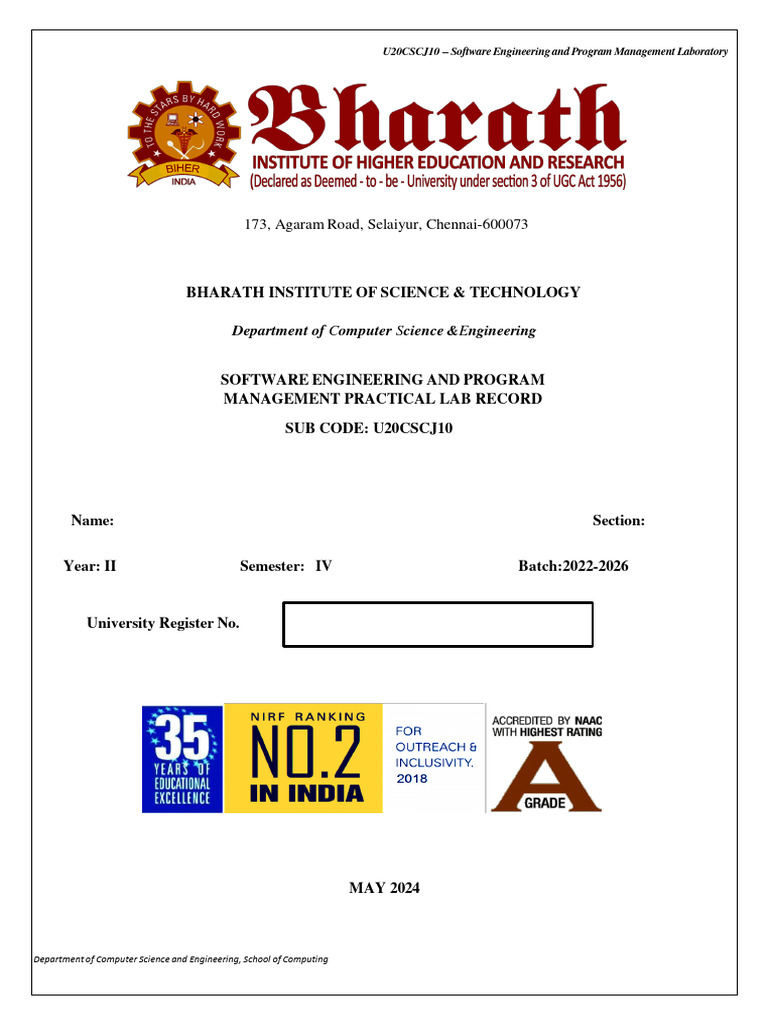 Se Lab Record For II Year | PDF | User (Computing) | Databases