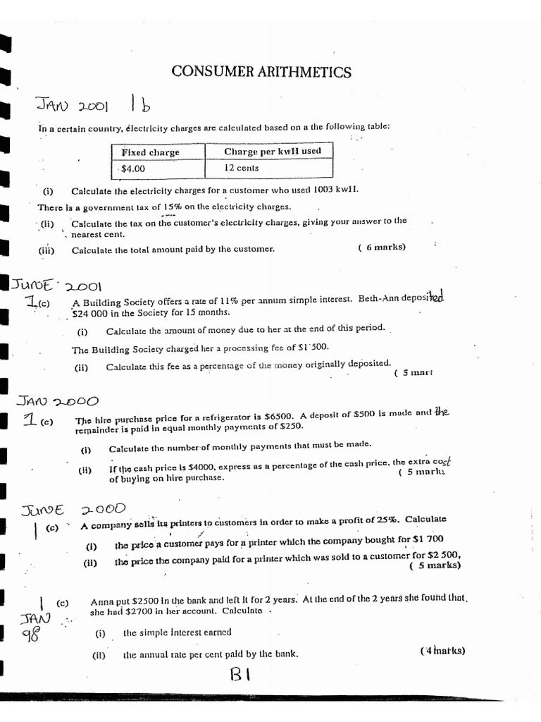 Consumer Arithmetic | PDF