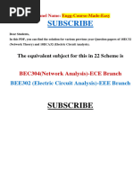 VTU Network Analysis/Circuit Analysis - BEC304 - Solution - Model QP | PDF | Electrical Network ...