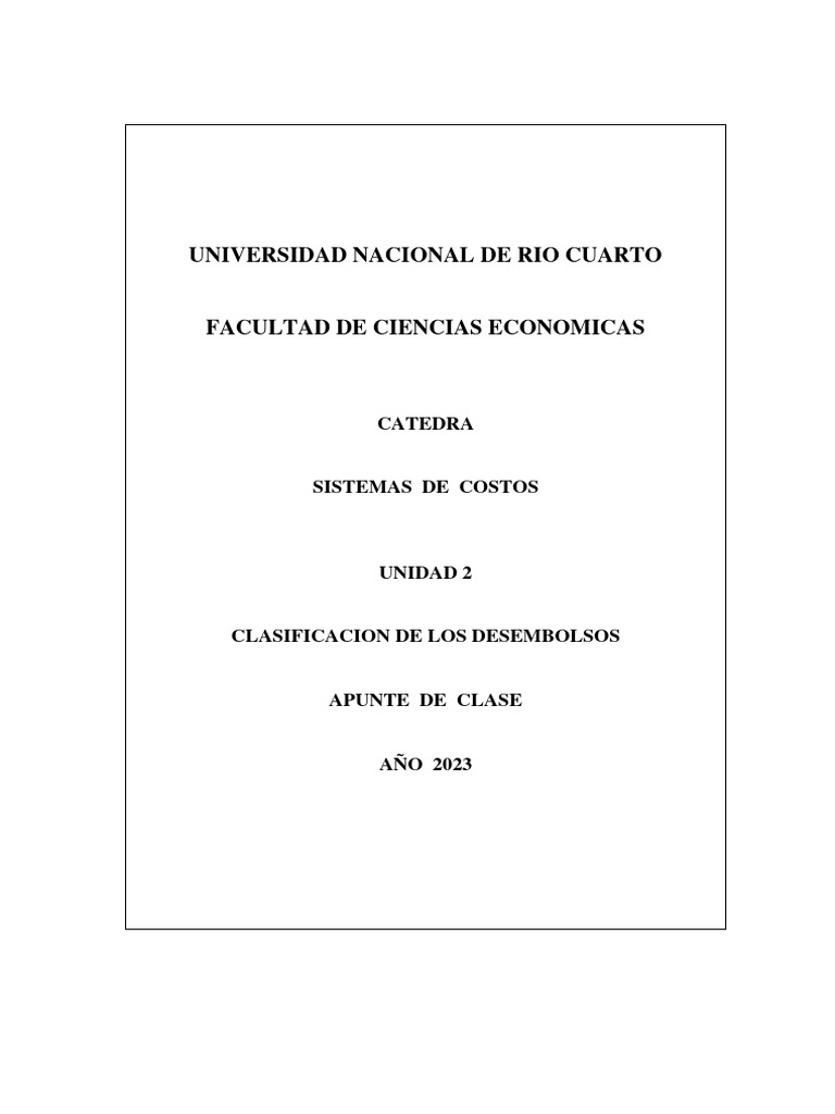 Unidad 2 | PDF | Costo | Business