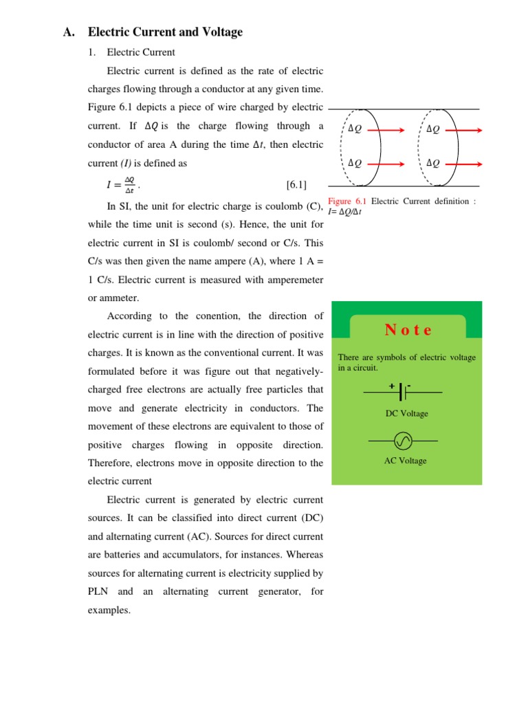 A. Electric Current and Voltage | PDF | Voltage | Electric Current