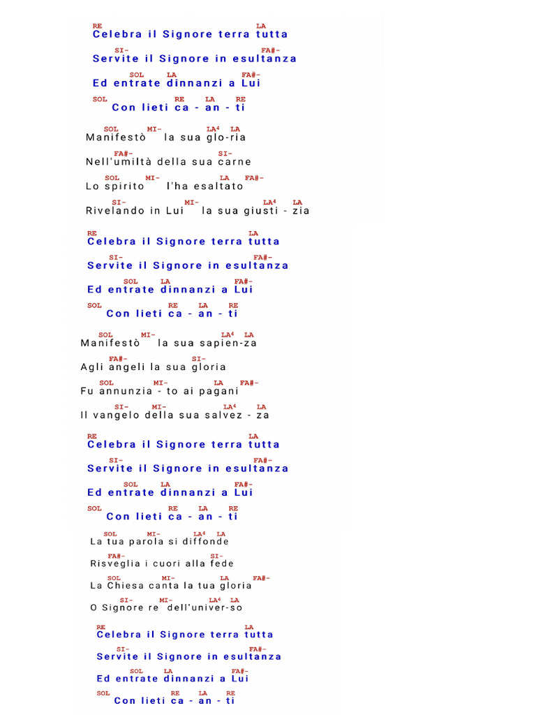 Celebra Il Signore | PDF