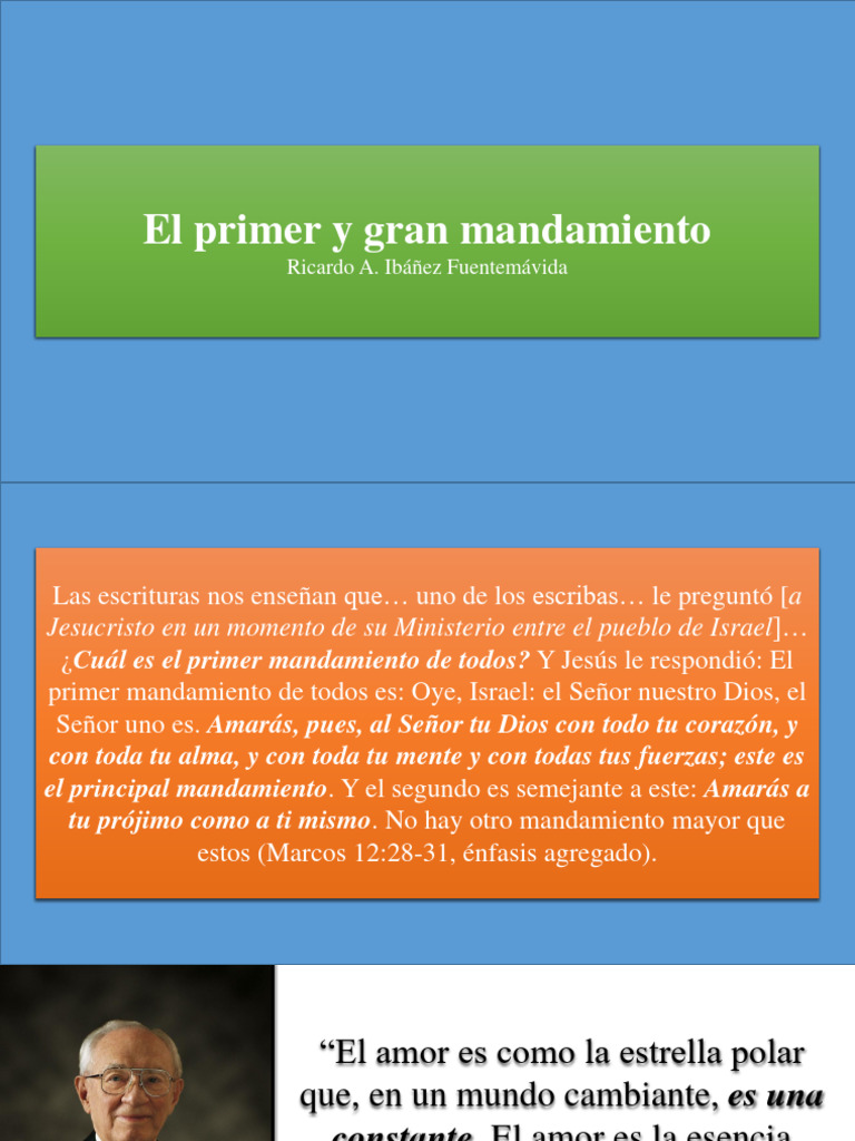 El primer y gran mandamiento | PDF | Amor | Creencia religiosa y doctrina
