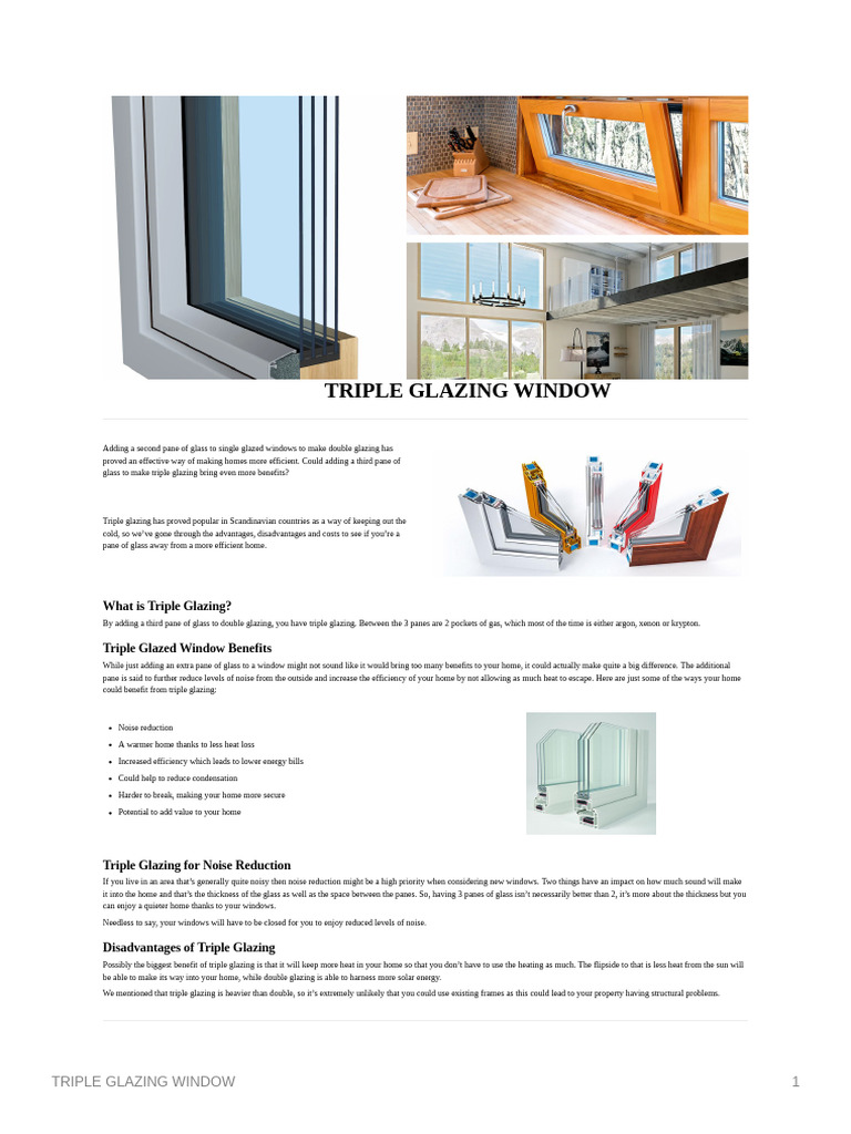Triple Glazing Window | PDF | Window | Building