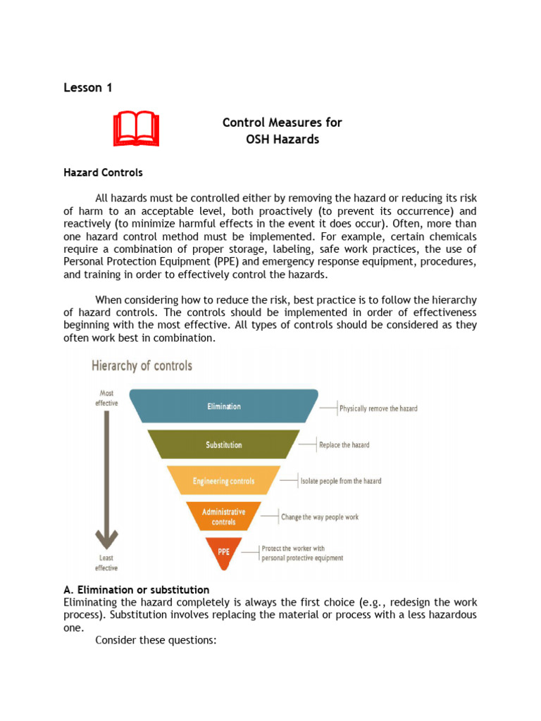 Control Measures and Occupational Health | Download Free PDF | Hazards ...