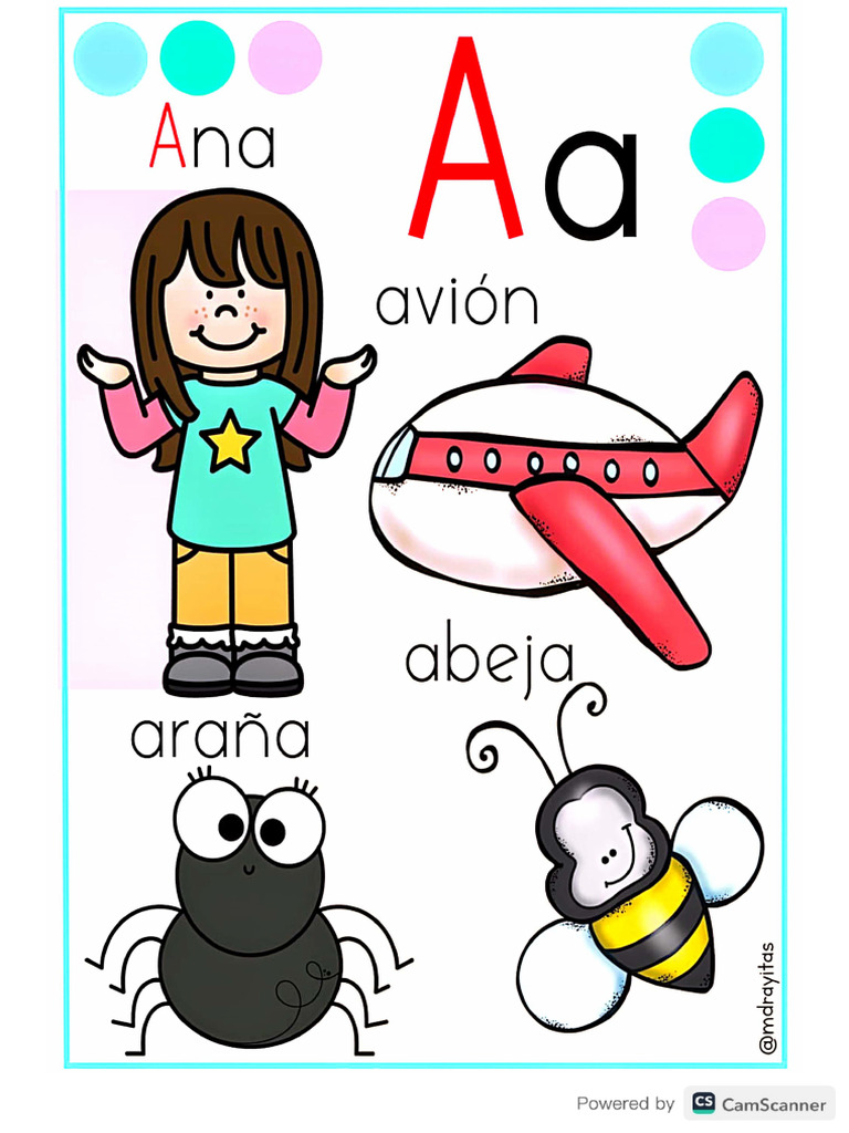 Fichas Del Abecedario Con Dibujos | PDF