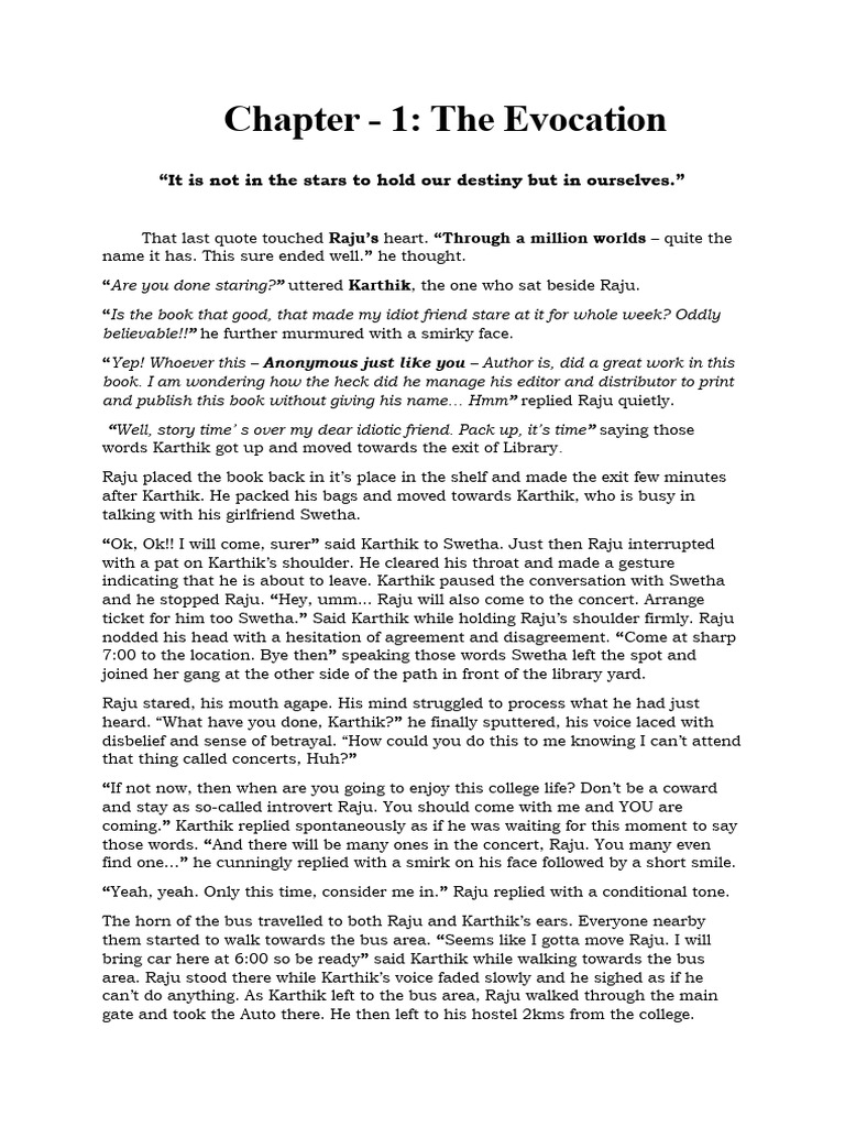 Chapter 1 - The Evocation | PDF