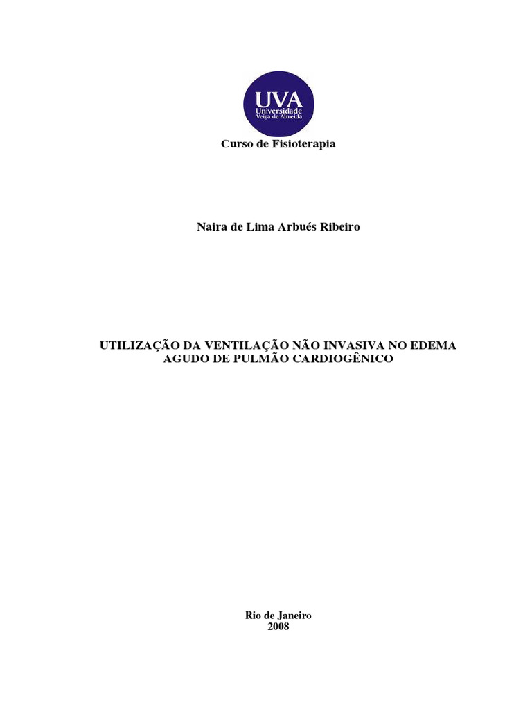 Utilizacao Da Ventilacao Nao Invas | PDF | Oxigênio | Sistema respiratório