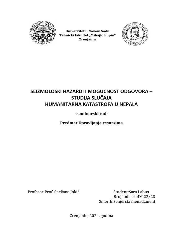 Sem Rad Studija Slucaja | PDF