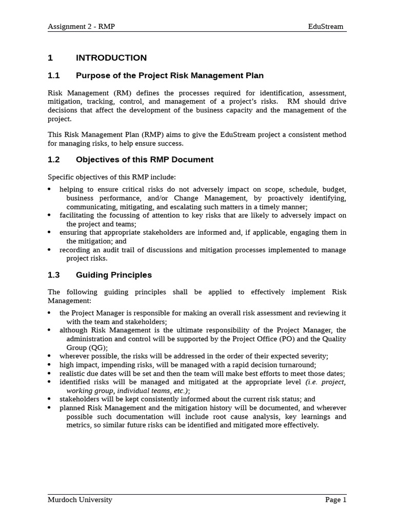 Ict201 2 RMP | PDF | Risk | Risk Management
