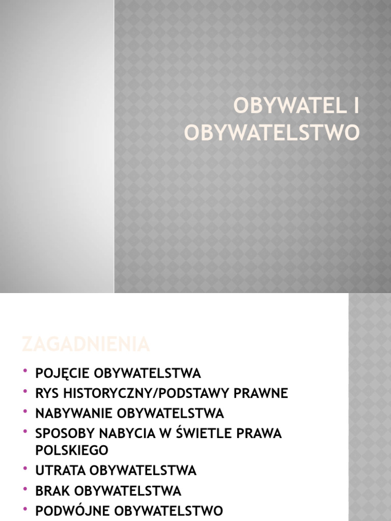 TEMAT 3 OBYWATEL i OBYWATELSTWO | PDF
