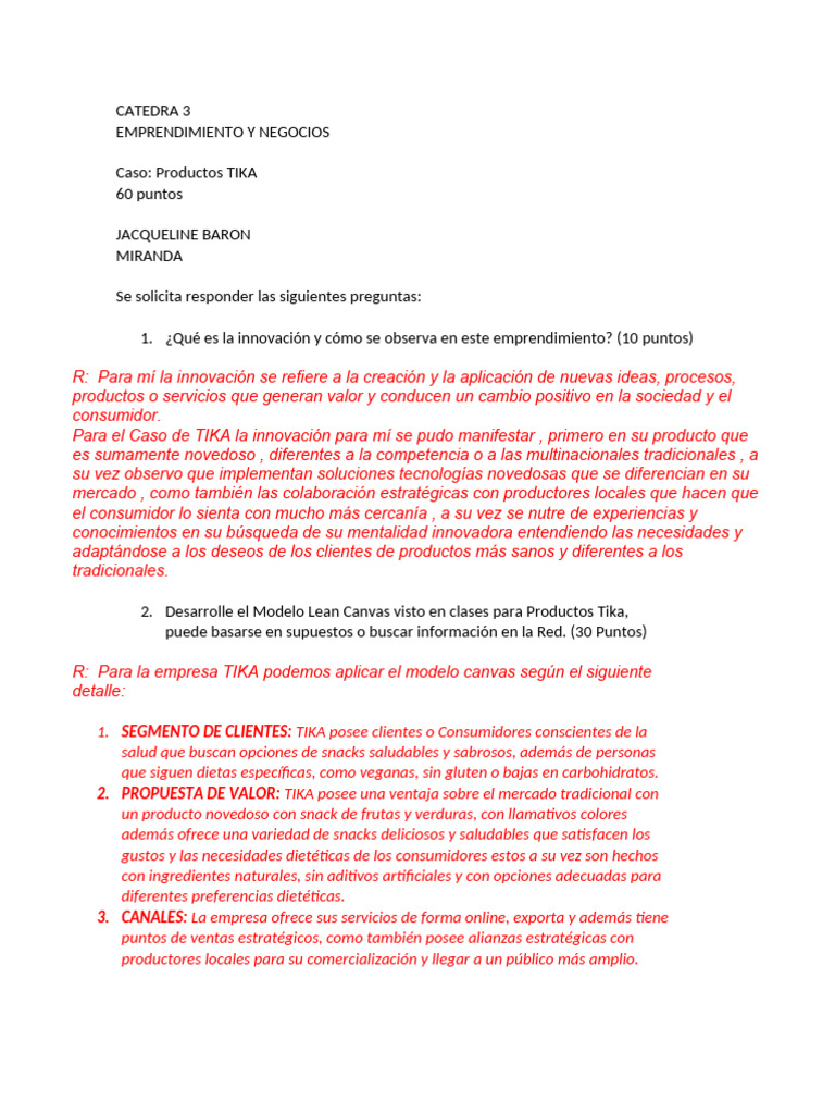 Catedra 3 Emprendimient Jacqueline Baron | PDF | Marketing | Creatividad