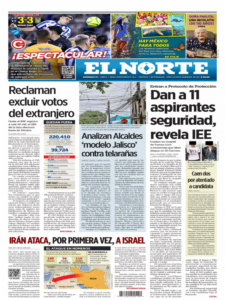 El Norte - 14 04 2024 | PDF
