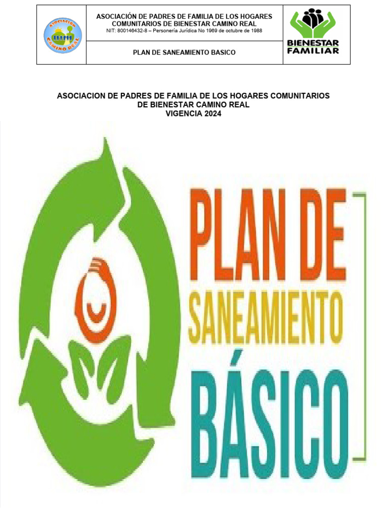 Plan de Saneamiento Basico | PDF | Residuos | Agua