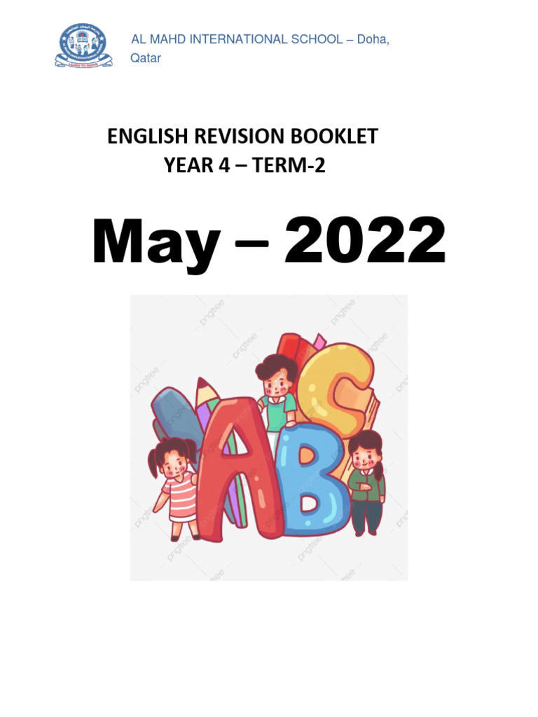 Year 4 Revision Booklet Term 2 2022 | PDF | Adverb | Verb