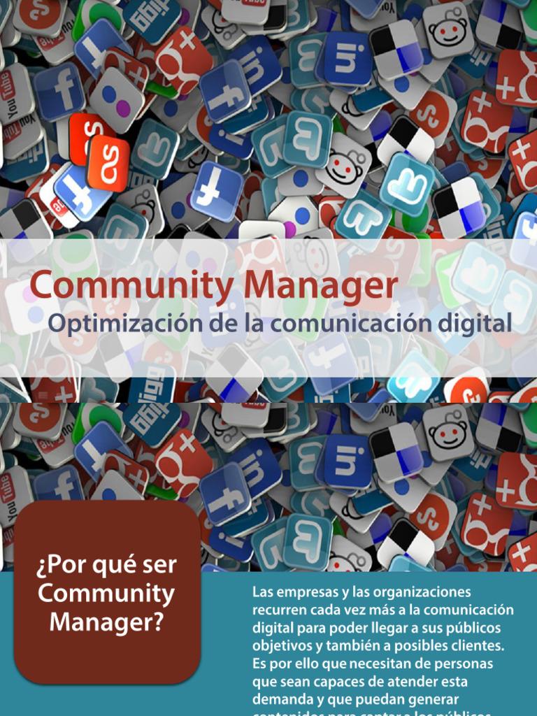 Community Manager | PDF | Facebook | Servicio de redes sociales