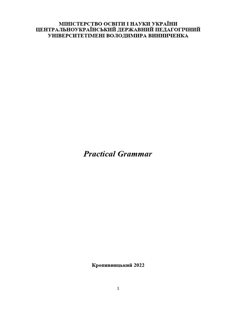Practical Grammar 2022 | PDF