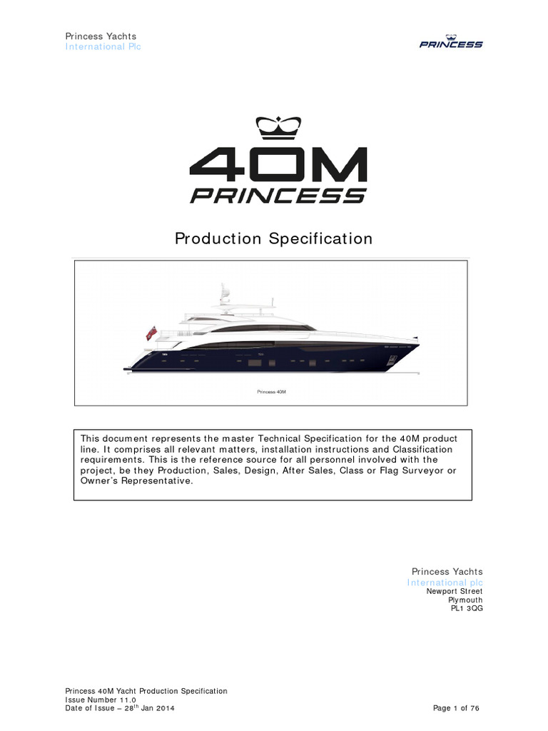 40M Technical Specification - Jan 2014 Final | PDF | Textiles | Tonnage