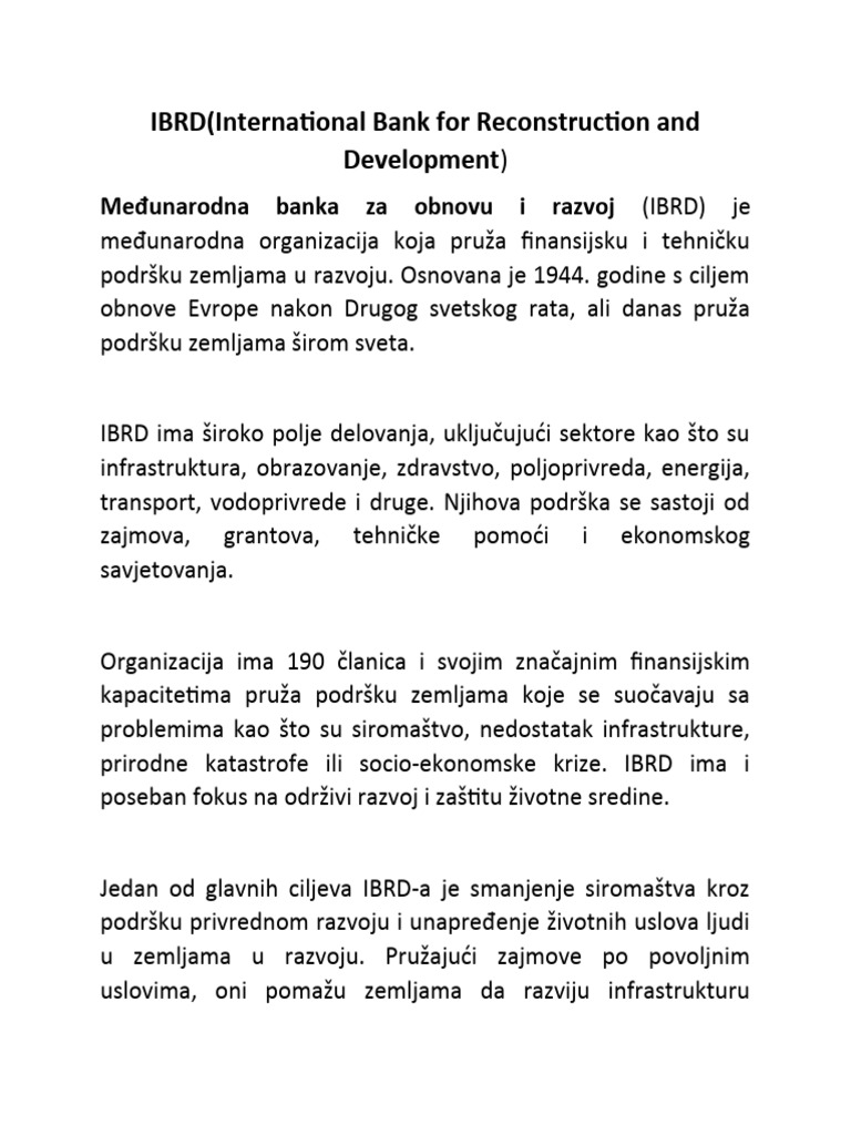 IBRD | PDF