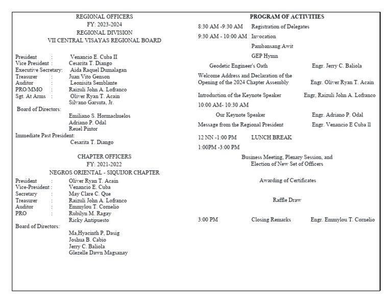 Revised Program | PDF | Presidencies