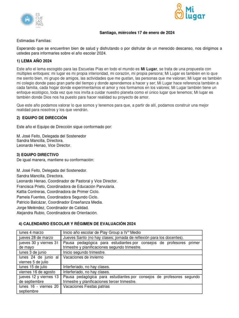 Circular 1 2024 | PDF | Maestros