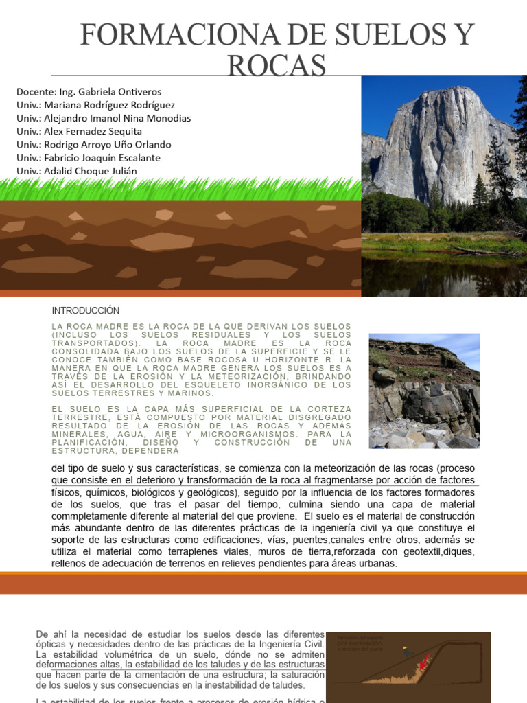 Formación de Suelos y Rocas en Ingeniería | PDF | Roca (geología ...