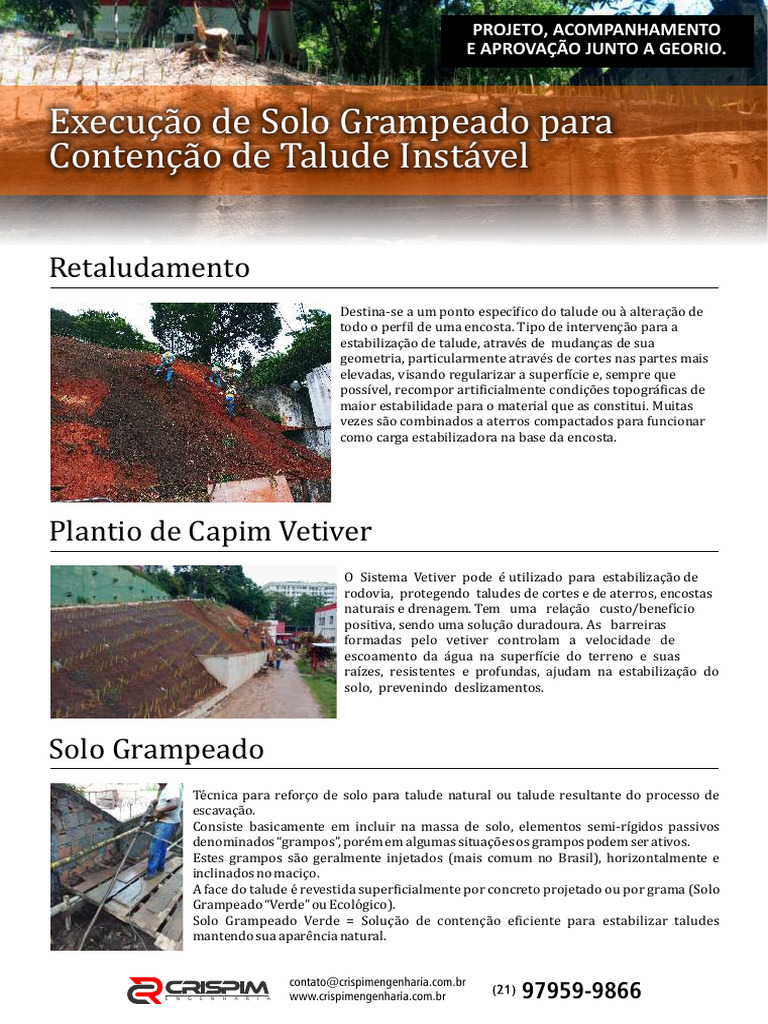 Contenção Com Solo Grampeado | PDF