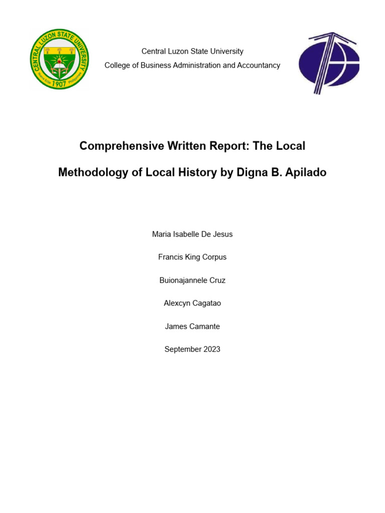 Comprehensive Written Report | PDF | Historian | Philippines