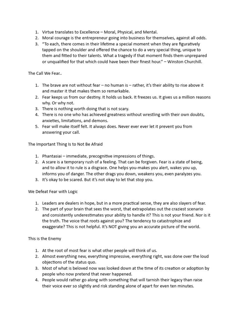 Courage Is Calling by Ryan Holiday | PDF | Courage | Fear