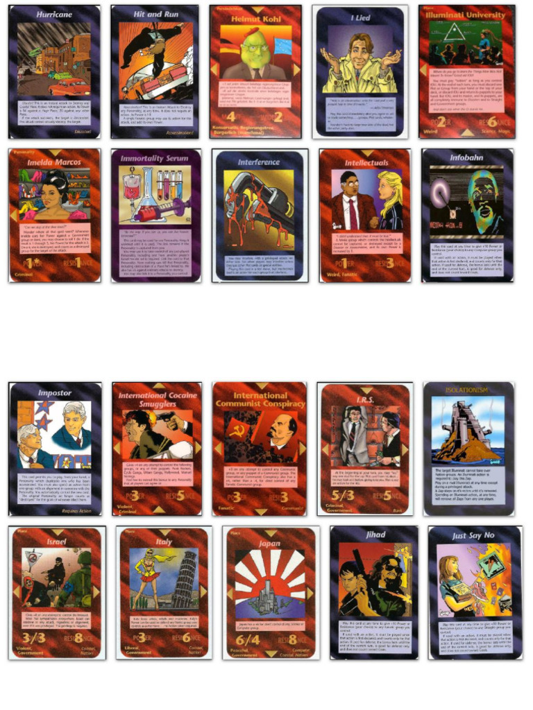Illuminati Card Collection Images | PDF