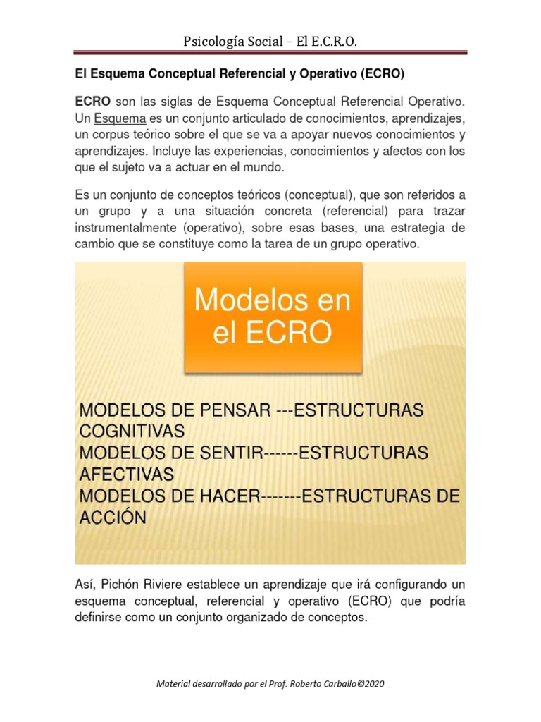 2020 El Ecro | Descargar gratis PDF | Sicología | Psicología Social